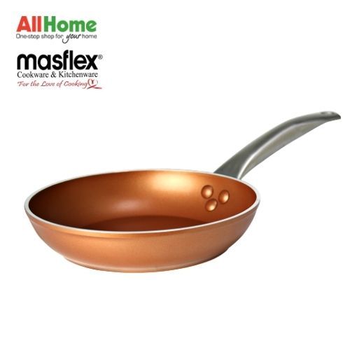 Induction Frypan 26cm MASFLEX Forged Copper Designed 3 Layer Non-stick ...