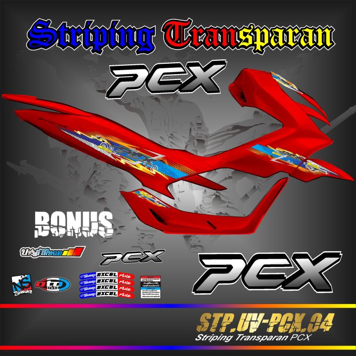 PCX Sticker Striping PCX Sticker Motor Honda PCX Variasi Transparan ...
