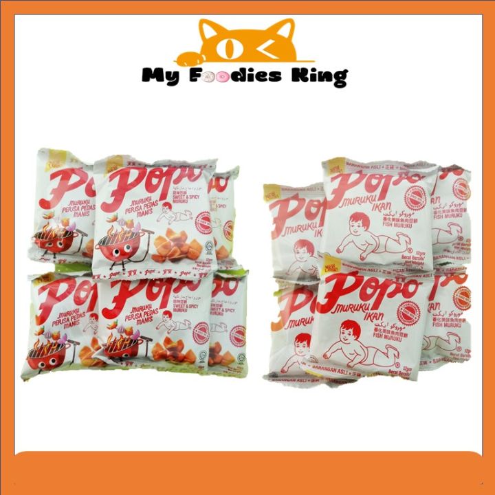 12g x 6pcs PoPo Muruku Ikan [Original / Sweet & Spicy [ My foodies King ...