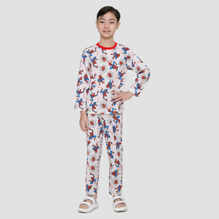 Marvel Spiderman Print Set Piyama Anak Laki-laki 122246525 | Lazada ...
