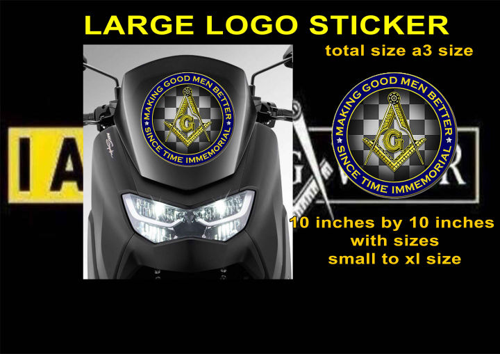 BIG SIZE A3 SIZE MASON LOGO MOTORCYCLE STICKER | Lazada PH