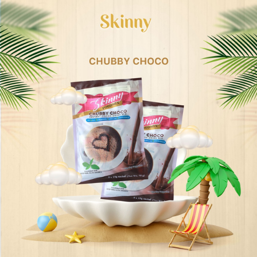 SKINNY CHUBBY CHOCO FOOD MIX 15g 5 Sachets Instant Cocoa Drink Mix ...