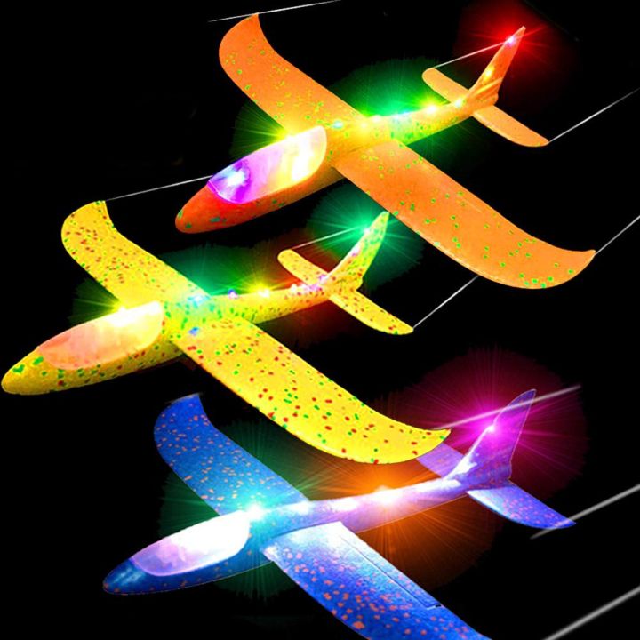 ★Yumishop☆LED Light Up Throwing Airplane-Game,Outdoor Sports Toys-Kids ...