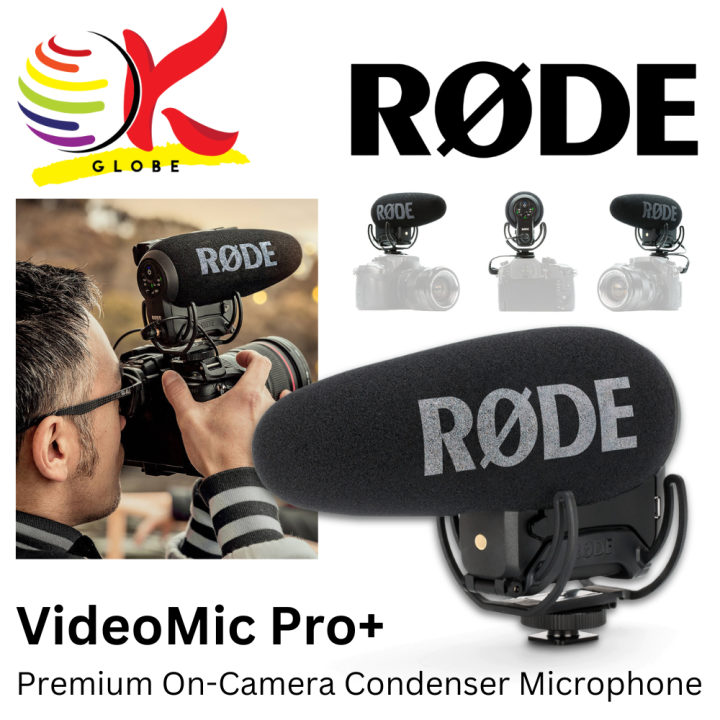 RODE VIDEOMIC PRO+ PREMIUM ON-CAMERA MICROPHONE WITH SUPERCARDIOID ...