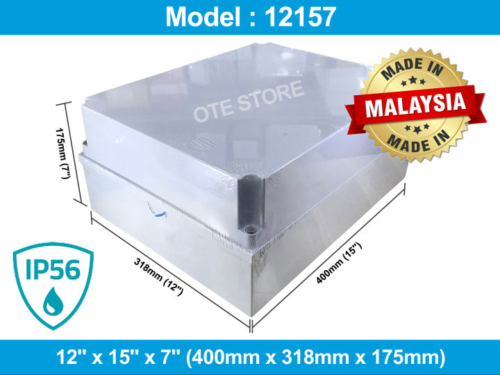 12157 IP65 Waterproof Junction Box PVC Enclosure Box 12 inch x 15 inch ...