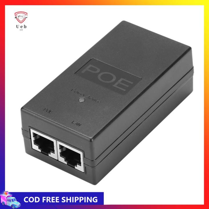 24V 0.5A 12W Desktop POE Power Injector Ethernet Adapter Surveillance ...