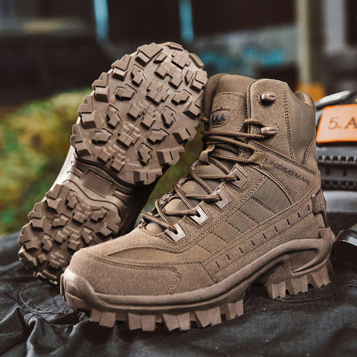 NEW Men's Tactical boots Martin boots large size desert training shoes ...