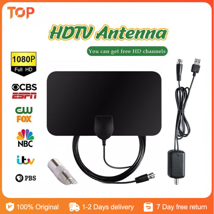 3000 Miles Indoor Digital HD TV Antenna with DVB-T2 Booster Amplifier ...