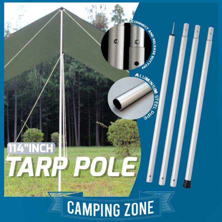 280CM Height Tarp Pole 6061 Aluminum steel/CAMPING TENT/TARP ALUMINIUM ...