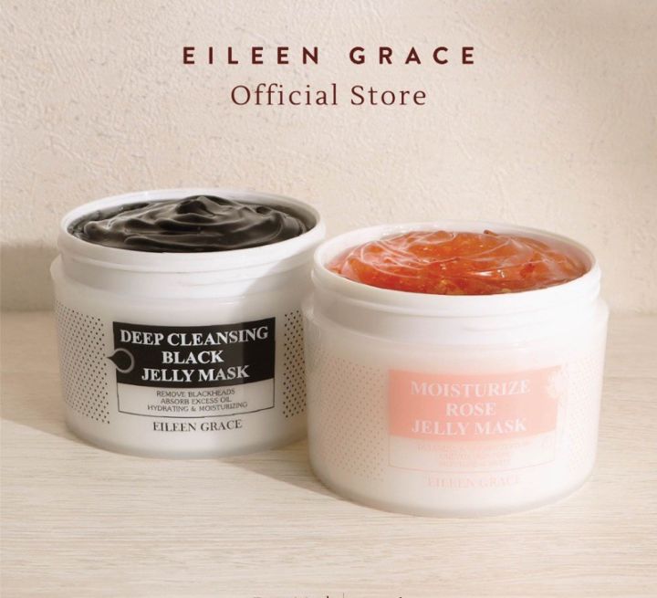 Full Size EILEEN GRACE Moisturize Rose Jelly Mask Deep Cleansing Black Jelly Mask Masker Jelly ...