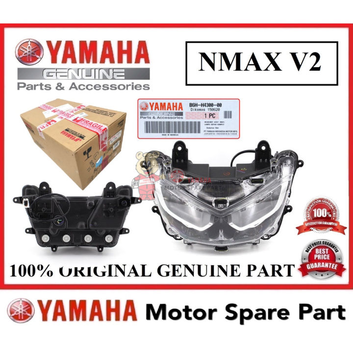 100% ORIGINAL YAMAHA NMAX V2 HEAD LAMP ASSY 0 B6H-H4300-00 HEADLAMP LIGHT HEADLIGHT LAMPU DEPAN ...