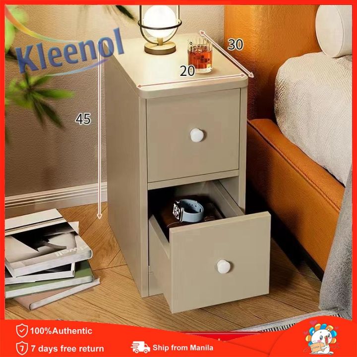 Nightstand simple modern household bedroom clip gap shelving bedside ...
