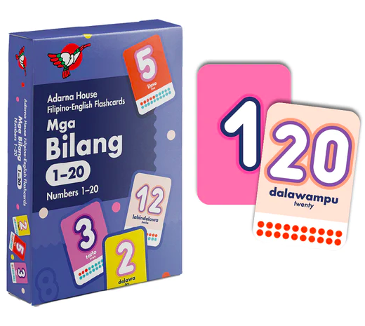 Adarna House Filipino-English Flashcards: Mga Bilang (Numbers ...