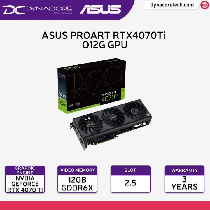 ProArt GeForce RTX 4070 Ti / 4070Ti OC edisi 12GB GDDR6X kad grafik ...