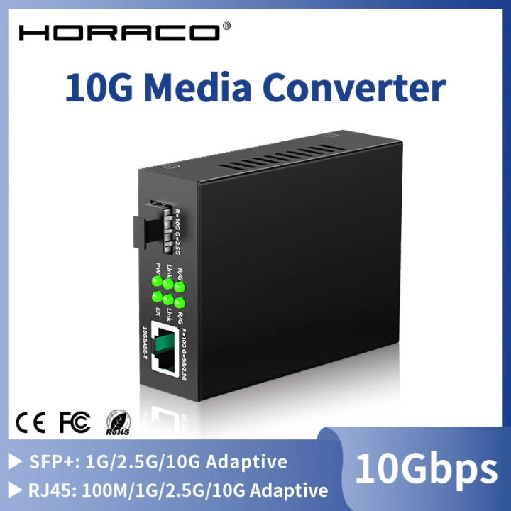 NEW 10G SFP+ Fiber to RJ45 Media Converter RJ45 to SFP+ 10/100/1000M/2.5G/10G Ethernet Converter ...