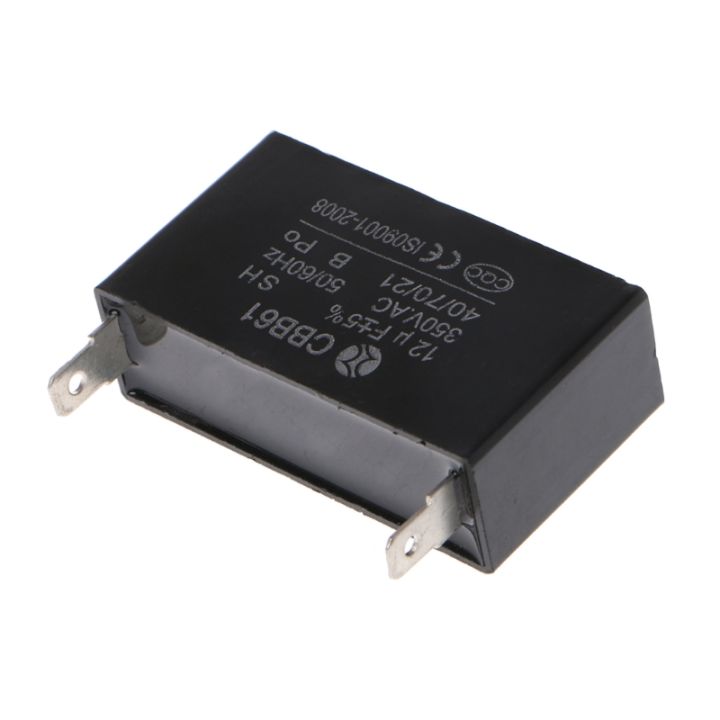 Black 12uF Generator Capacitor Generator CBB61 12uF 50/60Hz 350VAC Fan ...