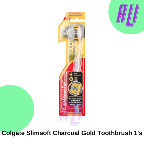 Colgate Slimsoft Charcoal Gold Toothbrush 1's | Lazada
