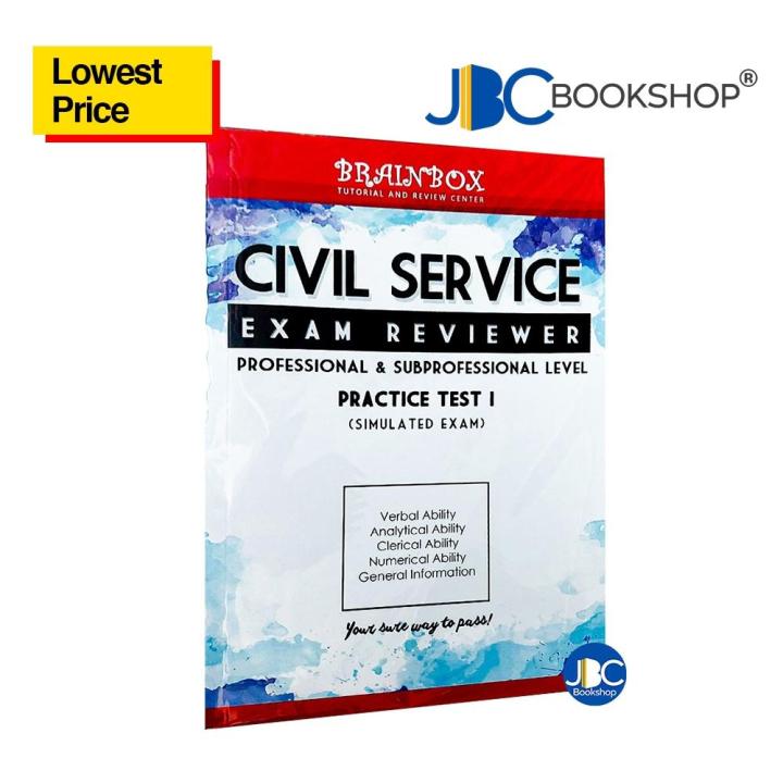 Civil Service Exam Reviewer (Simulated Exam) by Brainbox | Lazada PH