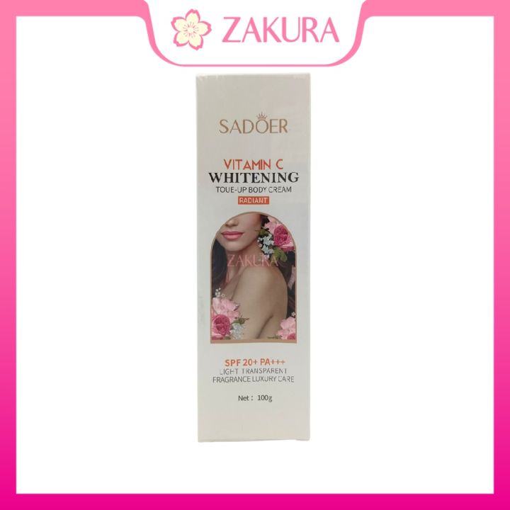 SADOER Vitamin C Sunscreen Whitening Body Veil Cream 100g | Lazada PH