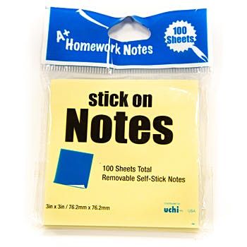 Sticky Notes 100 Sheets/pad 3x3inch 12pads/Pack 1200sheets Total Pink ...