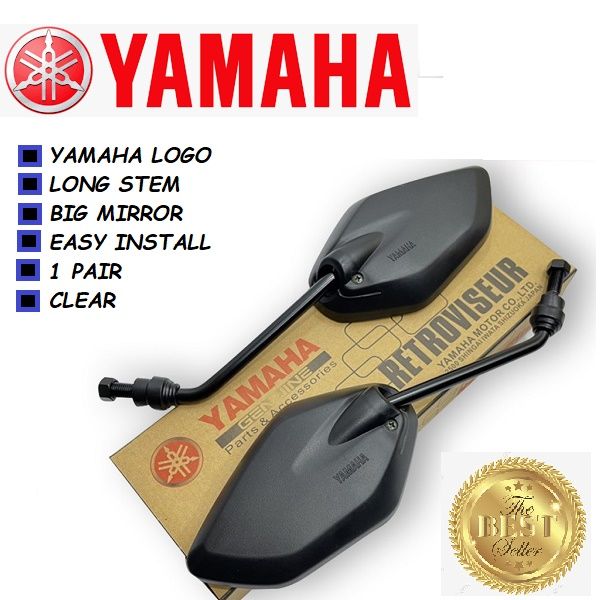 YAMAHA SNIPER 150 BIG SIDE Mirror Motorcycle stock DAHON type (black ...