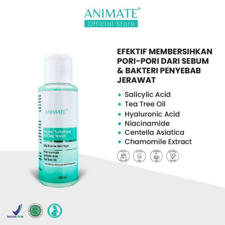 Animate Acne Solution Facial Wash 100 ML | Lazada Indonesia