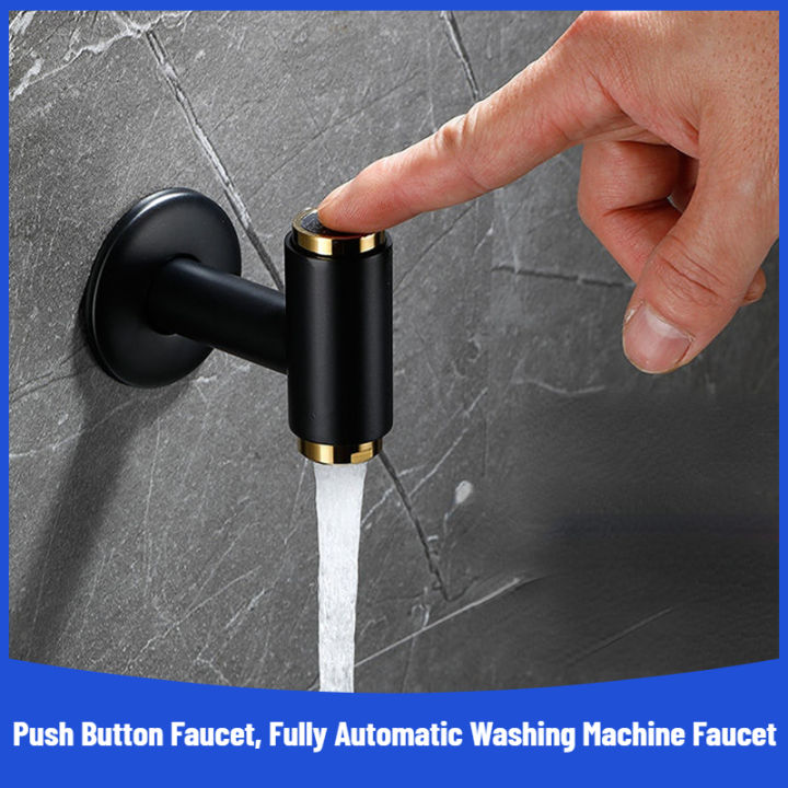 Push Button Switch Anti-theft Faucet Water Tap With Lock Key Bronze Key ...