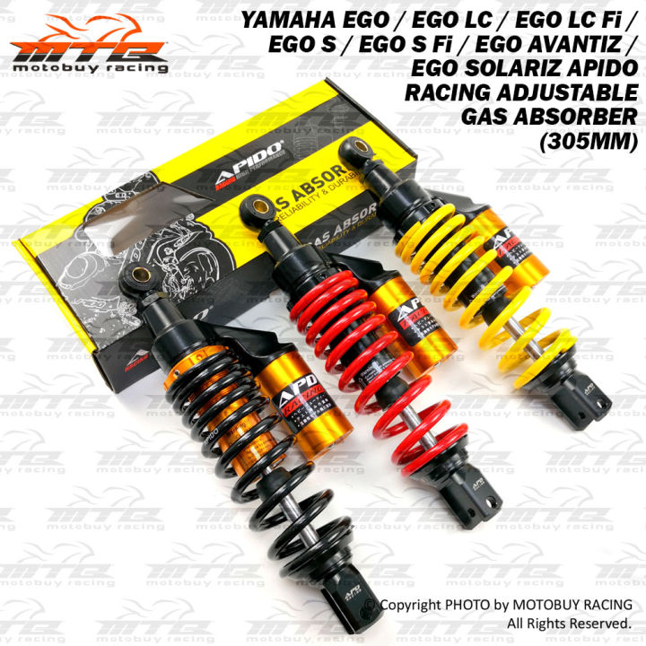APIDO RACING ADJUSTABLE GAS ABSORBER (305MM) FOR YAMAHA EGO / EGO LC ...