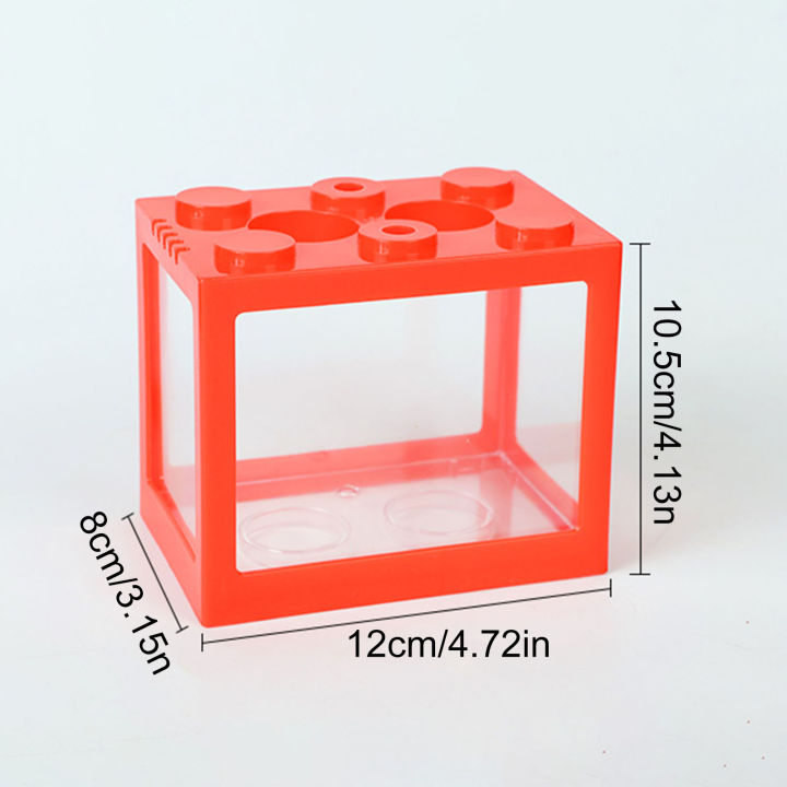 Fish Cube Tank Transparent Tank Stackable Mini Betta Fish Tank Small ...