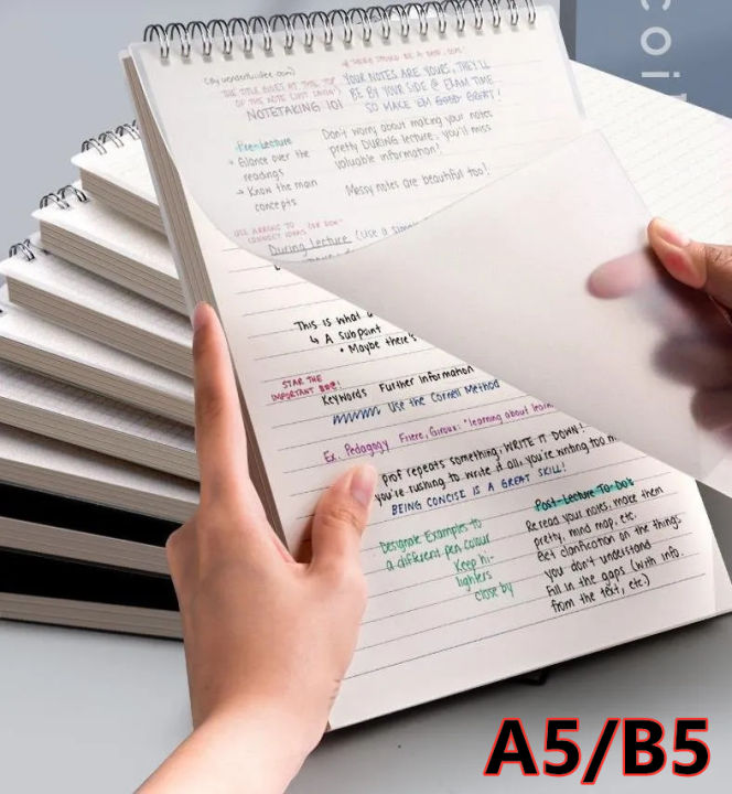 UNTEN A5/B5 Steno Muji Styled Spiral Notebook Vertical Type Student ...
