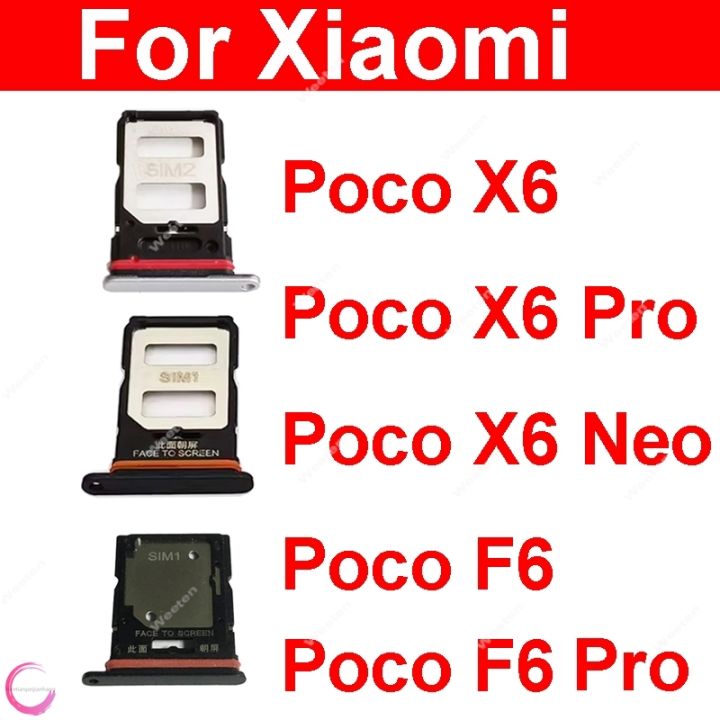 Sim Card Tray Slot Replacement Parts For Xiaomi Poco X6 Pro Neo Poco F6 ...