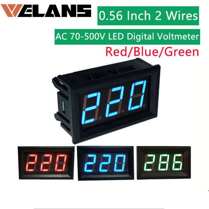 AC 70-500V 0.56" LED Digital Voltmeter Voltage Meter Volt Instrument ...