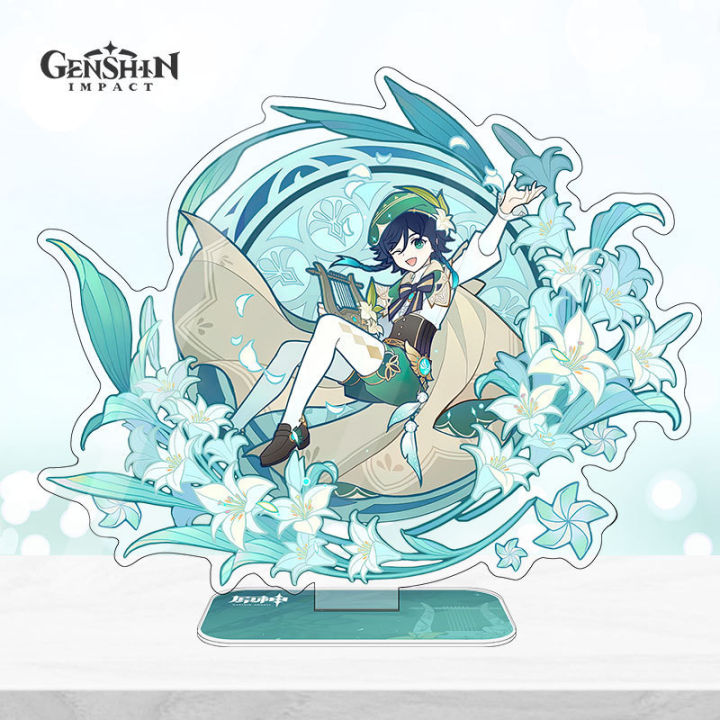 Genshin Cute Acrylic Station Sign Zhongli Xiao Hutao Wanderer Venti ...