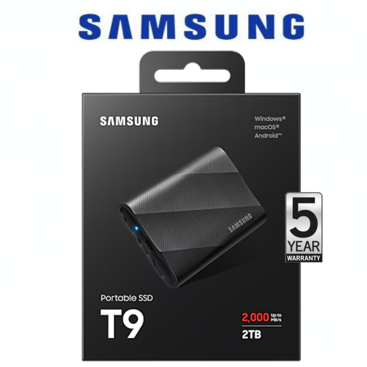 Samsung 2TB T9 Portable SSD USB3.2 (Black) | Lazada.co.th