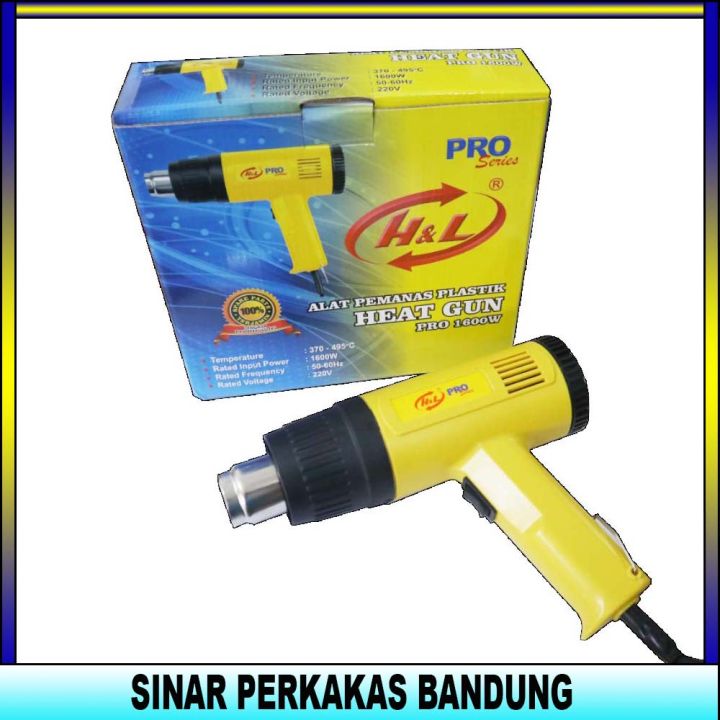 H&L Hot Gun Pemanas Sticker Sablon 1600 watt / Heat Gun Air Pistol ...