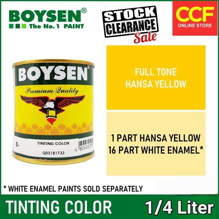 Boysen Tinting Color Hansa Yellow 1/4 Liters | Lazada PH