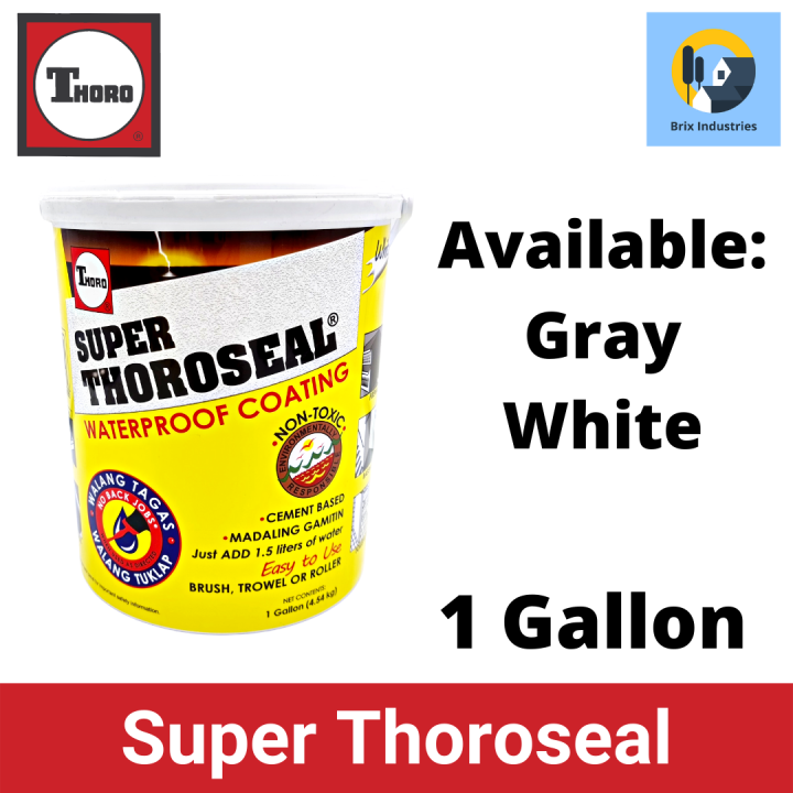 Super Thoroseal Gray or White 4.54kg (Gallon) Waterproof Coating ...