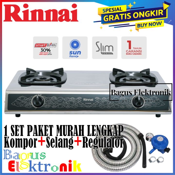 Promo Kompor Rinnai RI-522 SS Kompor Gas 2 Tungku Stainless SteelKompor ...