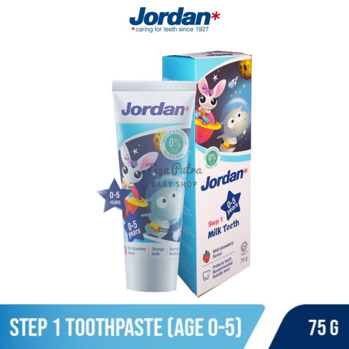 Jordan Pasta Gigi Odol Bayi Anak Oral Care Kids Toothpaste Step 1 (0-5 ...