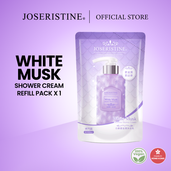 [Bundle] JOSERISTINE White Musk Moisture Shower Cream Refill Pack 900ml ...