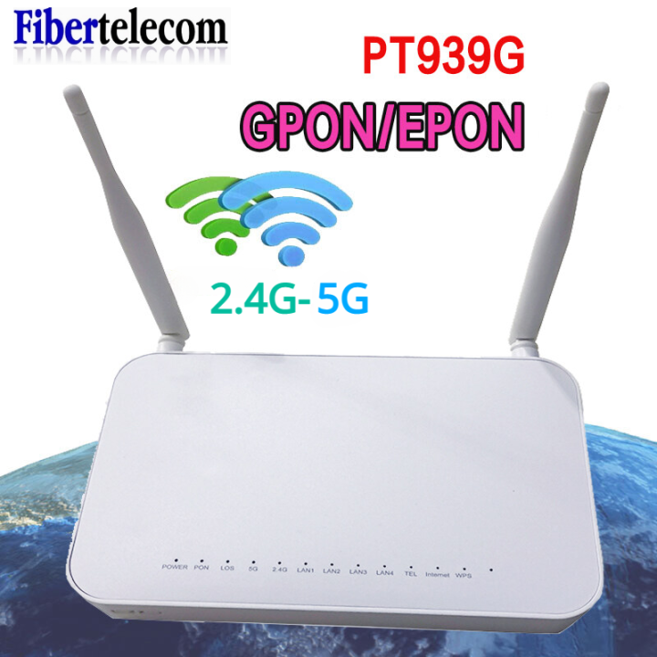 Dual Band XPON ONU WIFI 2.4G-5G ONT EPON/GPON English version PT939G ...