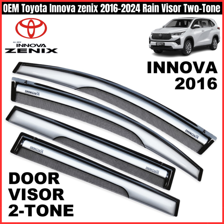 OEM Toyota Innova zenix 2016-2024 Rain Visor Two-Tone (Made in Thailand ...