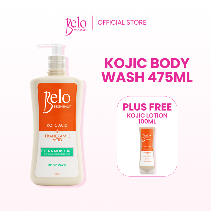 Belo Kojic Extra Moisture Body Wash 475mL + FREE Intensive Whitening ...