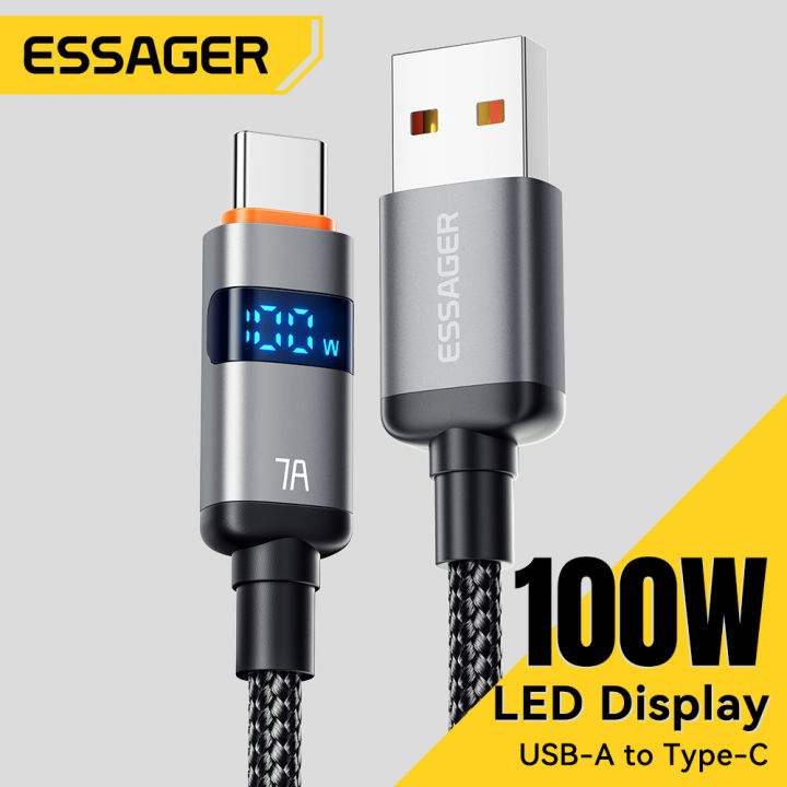 Essager 100W USB to Type C Cable with Digital Power Display Fast ...