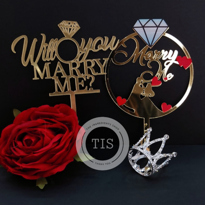 Cake Topper - Will You Marry Me, Marry Me Diamond | Lazada