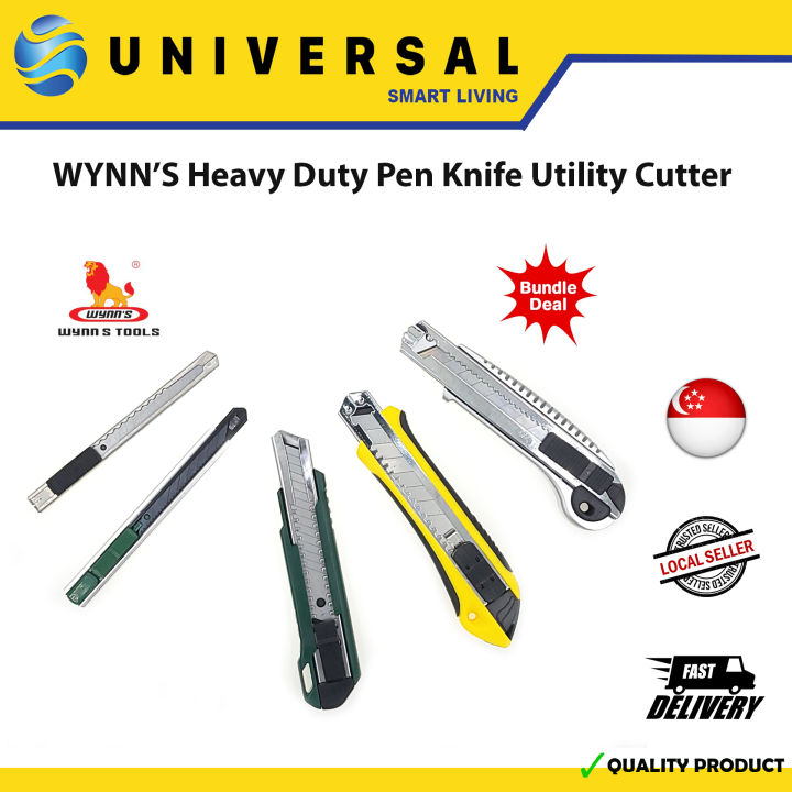 [SG SHOP SELLER] WYNN’S Heavy Duty Pen Knife Utility Cutter Type E 5 ...