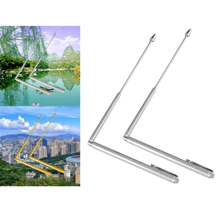 【Ready Stock】2 Pieces Metal Dowsing Rods Water Detector Tool Adjustable ...