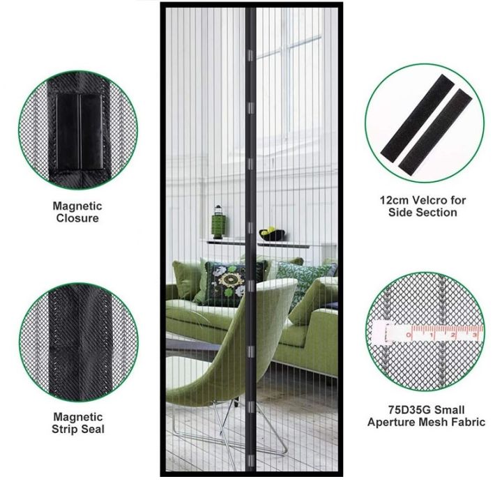 {SG} Mosquito Net For Door Punch-free Strong Magnetic Anti Bug Insect ...