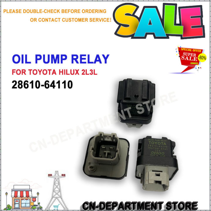 GLOW PLUG RELAY For TOYOTA HILUX 2L3L 28610-64110 OIL PUMP RELAY 156700 ...