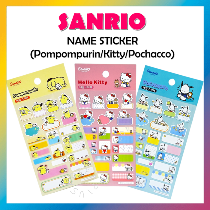 [SANRIO] NAME STICKER (Pompompurin/Kitty/Pochacco) | Lazada Singapore